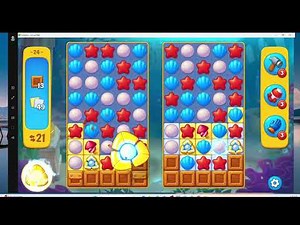 Fishdom Level 24 + Mini Game 🎮 Step by Step Walkthrough | Free to Play (F2P)