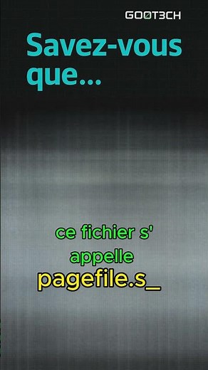 Pourquoi Windows crée pagefile.sys ?