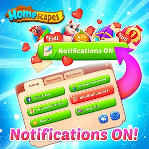 4.8K views · 1.2K reactions |  Want to be in the know of all things Homescapes? Turn on the notifications and receive the most important reminders from your favorite game on your screen!  | Homescapes | Facebook