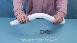 UNIFAMILY 2 Pack 1.25 Inch Pool Hoses for Above Ground Pools, Pool Pump Replacement Hose with 2 Clamps, Filter Pump Hose Compatible with Intex Pool Filter Pump (2Pack)