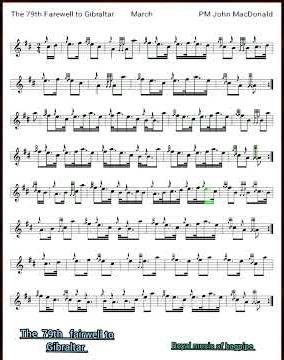 The 79th Farewell to Gibraltar – Bagpipe Notation Lesson | Pipe Band Tutorial#notation
