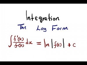 Mathematics N5 Integration by Inspection- INTEGRATION THE LOG FORM