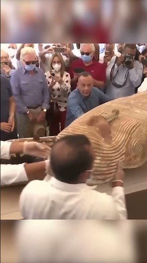 This mummy tomb was opened after being sealed for 2600 years #egypt #mummy #pyramid