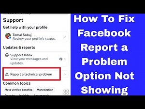 How To Fix Facebook Report a Problem Option Not Showing | Report a Problem Option Missing Facebook
