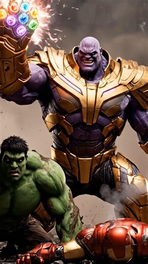 HULK vs THANOS! 🟣 महा-विनाश (Part 5) 😱 Bajrangbali Entry? 🚩 #hulkai #trendingshorts #viralvideo #ai