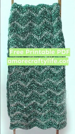 Ripple Bernat Velvet Yarn Blanket Pattern Free Throw Crochet Pattern #crochet #crochetpatterns