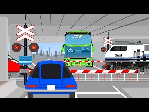 RAILWAY BARRIER UNDER THE LONGEST FLYOVER IN INDONESIA