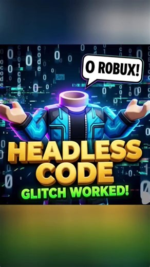 SECRET HEADLESS CODE! 😱 (FREE 0 ROBUX GLITCH) #roblox #shorts