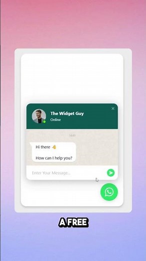 Free WhatsApp Chat Widget for your website!