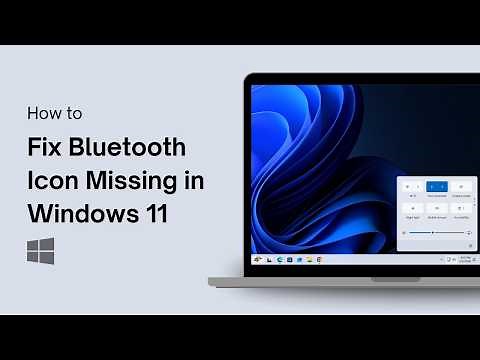 How to Fix Bluetooth Icon Missing in Windows 11