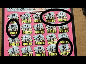 HUGE WIN! 5X! 10X! 20X! 100X! All on ONE 500x the cash scratch offs lottery ticket scratcher