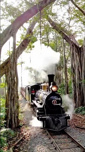 Historic Steam Train Still Running Smooth on the Railway#steamtrain#steamlocomotive