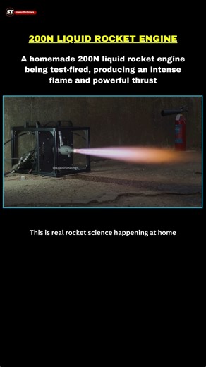 Homemade 200N Liquid Rocket Engine TEST FIRING | INSANE Rocket Science. #rocketscience #shorts
