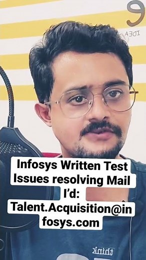 For resolving Infosys Written Test issues: Mail is: Talent.Acquisition@infosys.com