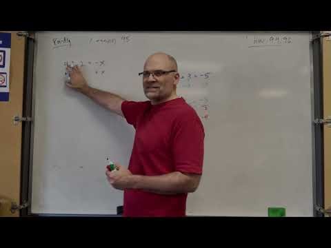 Saxon Pre Algebra Lesson 95 & 96 - Variables on Both Sides, Multiple-Term Equations