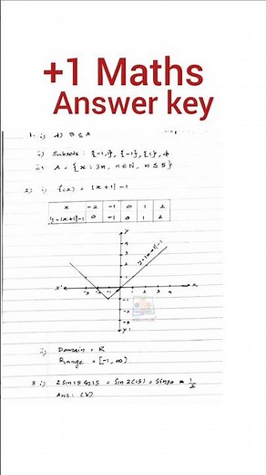 Plus one Maths answer key| Christmas Exam #plusonechristmasexam