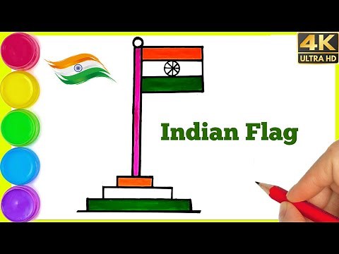 How to draw flag drawing easy beautiful drawing step by step || National Flag drawing easy By Arya.