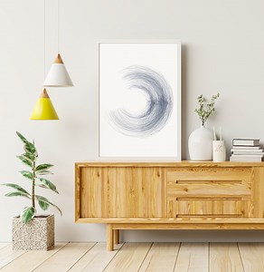 Wave Barrel, Generative Art, Cuadro, Digital Print, One Copy, Blue, Sea, Surf - Etsy Australia