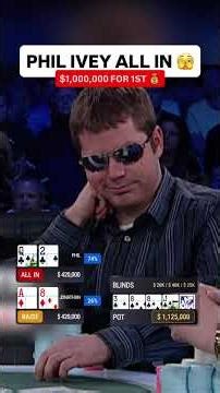 Phil Ivey ALL IN at $1,000,000 WPT Final Table 😨😨😨 #wpt #poker #shorts