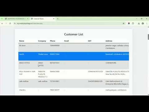 Customized ERP Demo | Built by Andromeda Integration Services | Billing Software