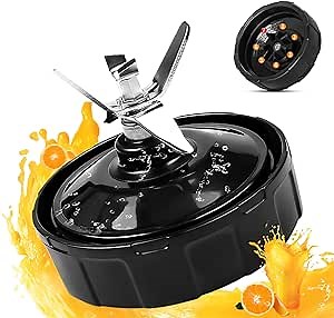 7 Fins Blender Blade for Ninja Blender Blade Replacement for Ninja Auto iQ BL682-30 BL642-30 BL450-30 BL482-30 BL687CO-30 ect. Upgraded Nutri Blender Parts & Extractor Blade(7 FINS 4 INCH)
