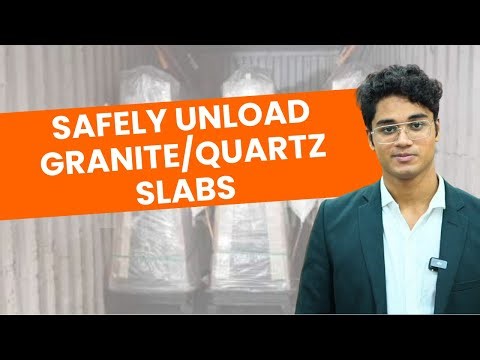 How to Safely Unload Granite, Marble & Porcelain Slabs from Iron A-Frames | Step-by-Step Guide