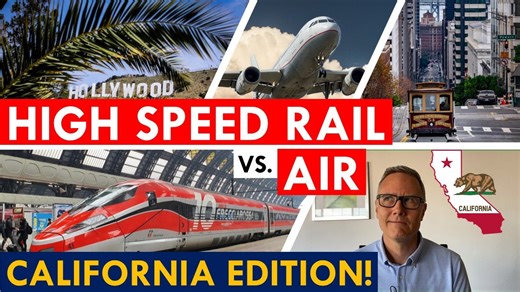 High speed rail vs. air California edition