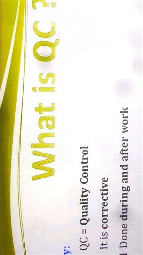 What is QC | Quality Control | QMS