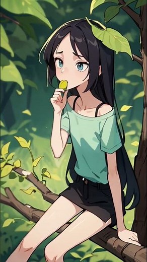 anime girl with diarrhea eating insects
