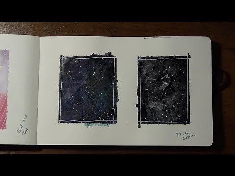 Tutorial: Galaxie / Sternenhimmel in Aquarell