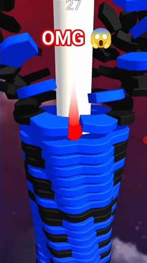 ​🤯 STACK Ball Glitch? I Beat the 'Invisible Layer' Level with One Hand! ✋#gaming #stackBall #shorts