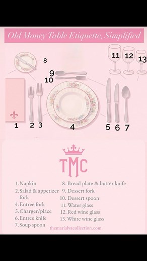 8.7K views · 52 reactions | Old Money Table Etiquette, Simplified...