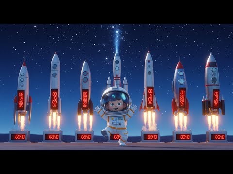 Counting Rockets to the Moon | Numbers Song for Kids