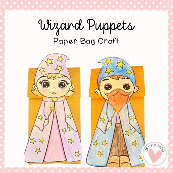 Wizard Paper Bag Puppet Craft | Magic Classroom Birthday Party Activity Idea