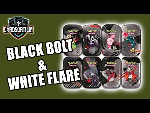 Pokemon TCG Unova Mini Tin Opening - Pokemon Black Bolt & White Flare