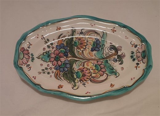 Spanish Hand-painted Ceramic Platter • Talavera-style Vintage Decorative Plate 32.5 Cm • Signed GC • Floral Pottery Wall Decor - Etsy