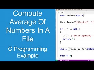 Compute Average Of Numbers In A File | C Programming Example