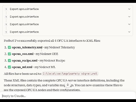 TIA Portal MCP server to export OPC UA server interfaces