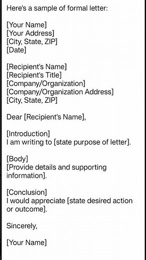 Format of Formal Letter | Formal Letter Writing | Format |