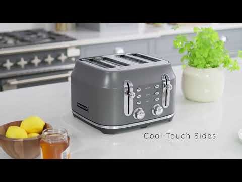 Rangemaster RMCL4S304GY Classic Toaster in Matt Grey