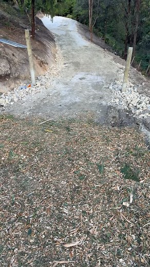 Mission complete! Forestry mulching, site cut access track and gate💪 Rock wall to come. #excavation #mulching #forestry #sitecut #earthworks #rubble #compaction #rock #positrack #excavator #roller #croydonnorth | CMK Excavations & Hire