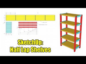 SketchUp: Proud Halflap Shelving System