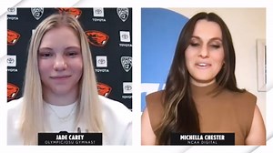 Olympic gymnast Jade Carey returns to campus with a gold medal