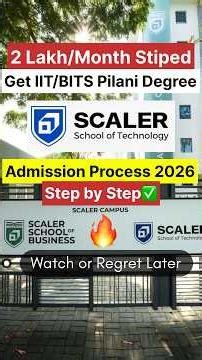 Scaler School of Technology Admission Process 2026 🔥 | NSET Scaler Exam Form Fill Up | NSET Scaler