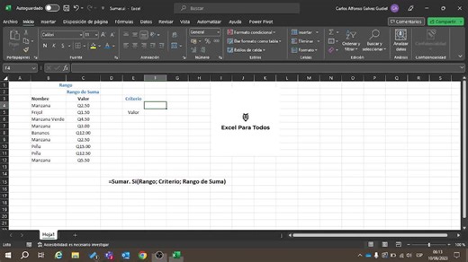 💻 ¿Quieres dominar Excel? Aprende cómo usar la función SUMAR.SI de forma fácil y rápida. ¡Ideal para principiantes y expertos! 👨‍💻✨ 📊 En este video te enseño: ✅ Qué es la función SUMAR.SI. ✅ Cómo aplicarla paso a paso. ✅ Ejemplos prácticos para tus hojas de cálculo. 🎯 Ahorra tiempo y mejora tu productividad con este truco esencial. #ExcelTips #ExcelFácil #Productividad #AprenderExcel #TrucosDeExcel #SUMARSI #HojasDeCálculo 🎥 Mira el video completo en nuestro canal de YouTube: @ExcelParaTod