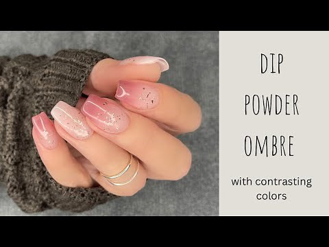 How to ombré contrasting colors with dip powder *beginner friendly*