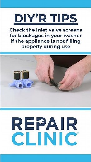 DIY'R TIPS - Check Inlet Valve Screens for Blockages