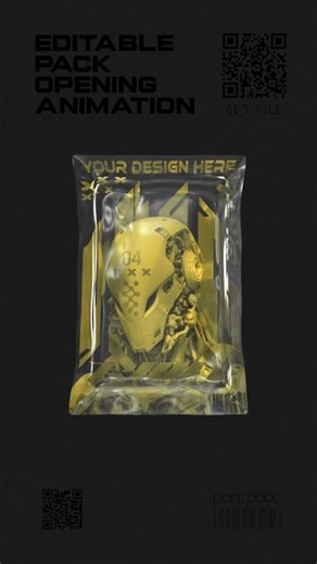 Editable 3D Pack Opening Animation (Blender Template)