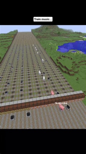 I play this music with trains... #minecraft #minecraftmusic