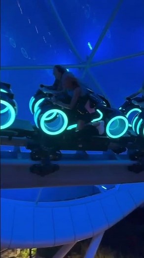 Going slow on a fast ride.#shorts#disney#tron#rollercoaster#epic#thrill#disneyparks